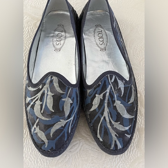 Tod's | Shoes | Tods Canvas Loafers With Semi Pointed Toes With ...